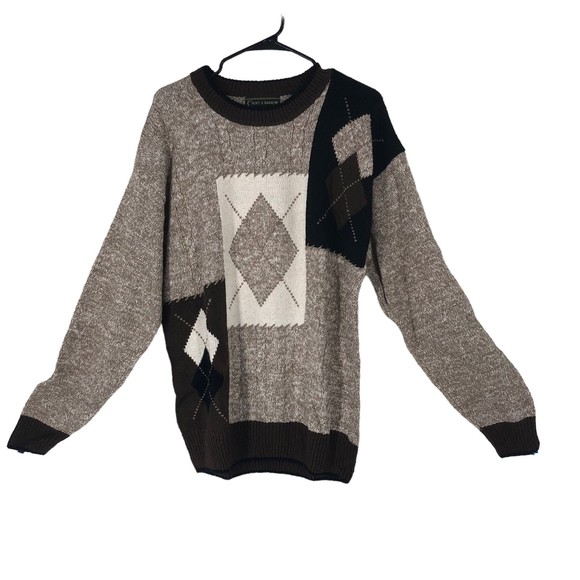 croft & barrow | Sweaters | Vintage Croft Barrow Argyle Pattern 9s ...